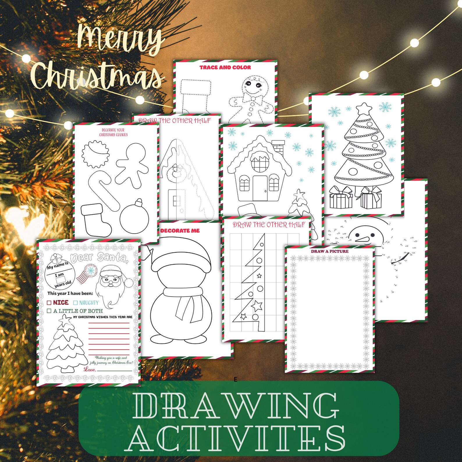 Printable Christmas Activities Sheets, Santa Letter, Coloring Pages ...