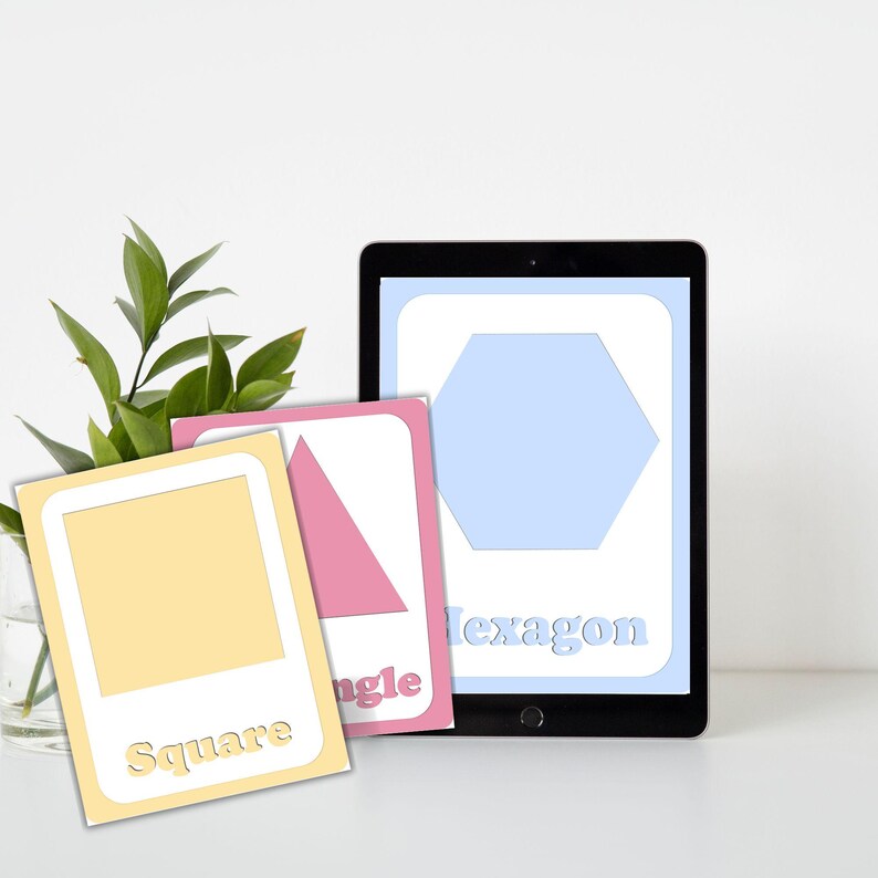 2D Shapes Posters Set for the Classroom Flashcards Kindergarten Decor ...