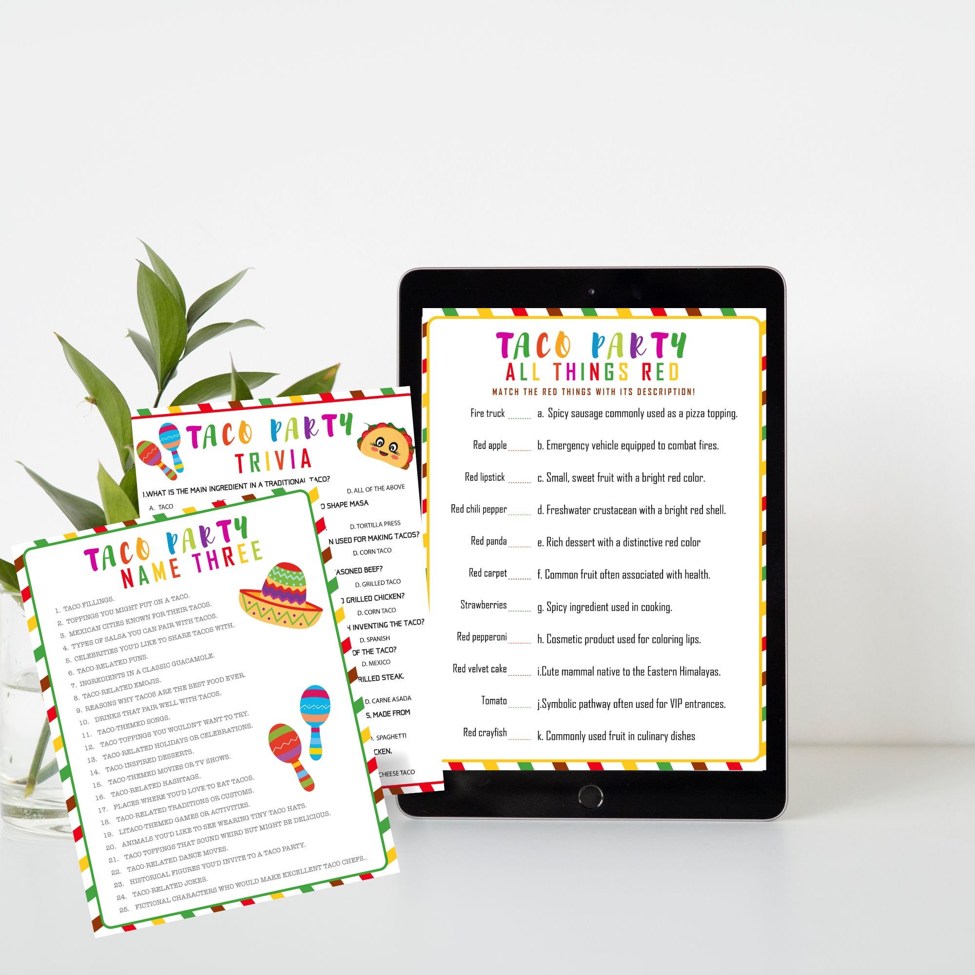 Cinco De Mayo Taco Tuesday Game Bundle Mexican Fiesta Activities for ...