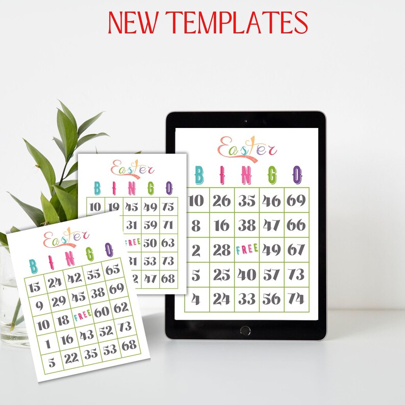 100 Bingo Cards Game Easter Party Family Game Kid's Activities Spring ...