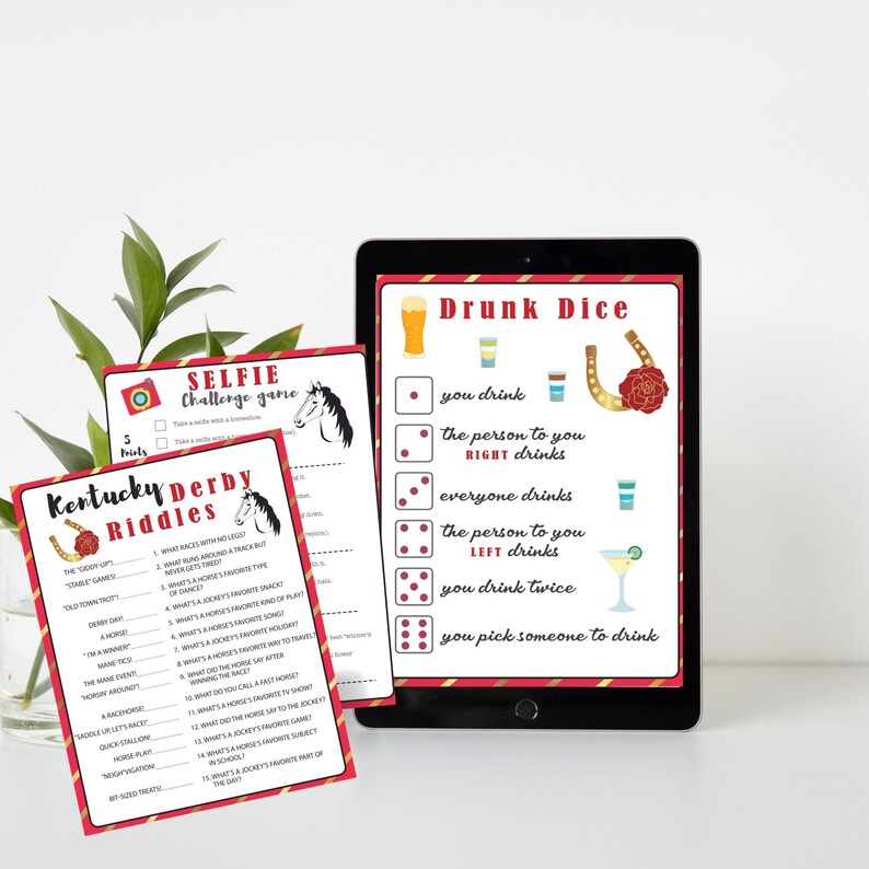 Kentucky Derby Game Bundle Horse Trivia Activities for Kids Teens Adult ...