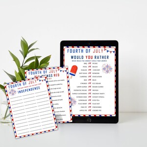 Patriotic Game 4th of July Party Independence Day Activities for Kids ...