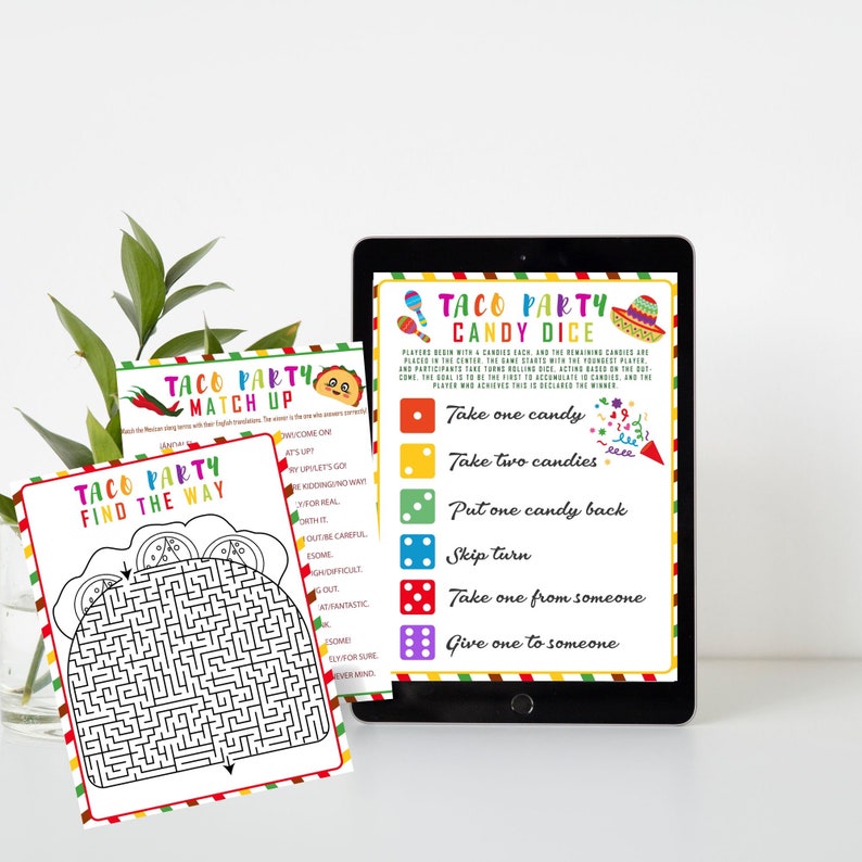 Cinco De Mayo Taco Tuesday Game Bundle Mexican Fiesta Activities for ...