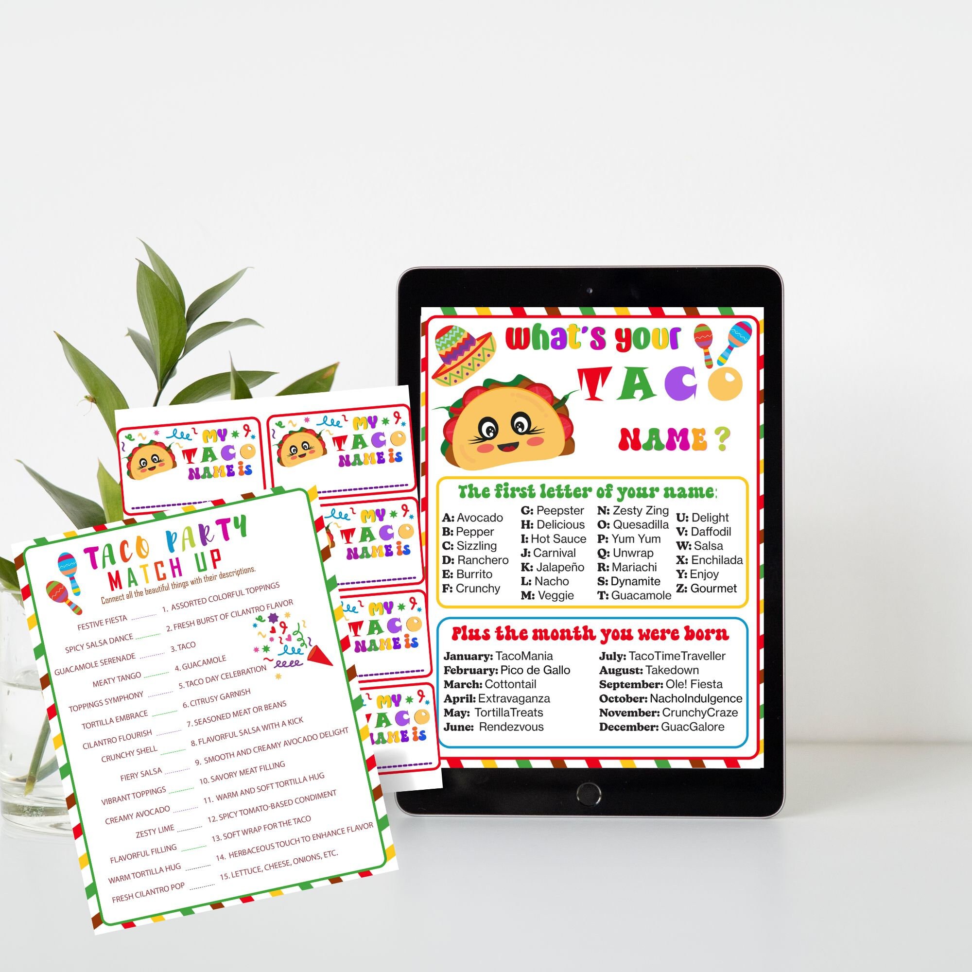 Cinco De Mayo Taco Tuesday Game Bundle Mexican Fiesta Activities for ...