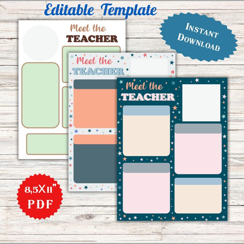 Meet the Teacher Editable Template, Back to School Flyer (digital ...