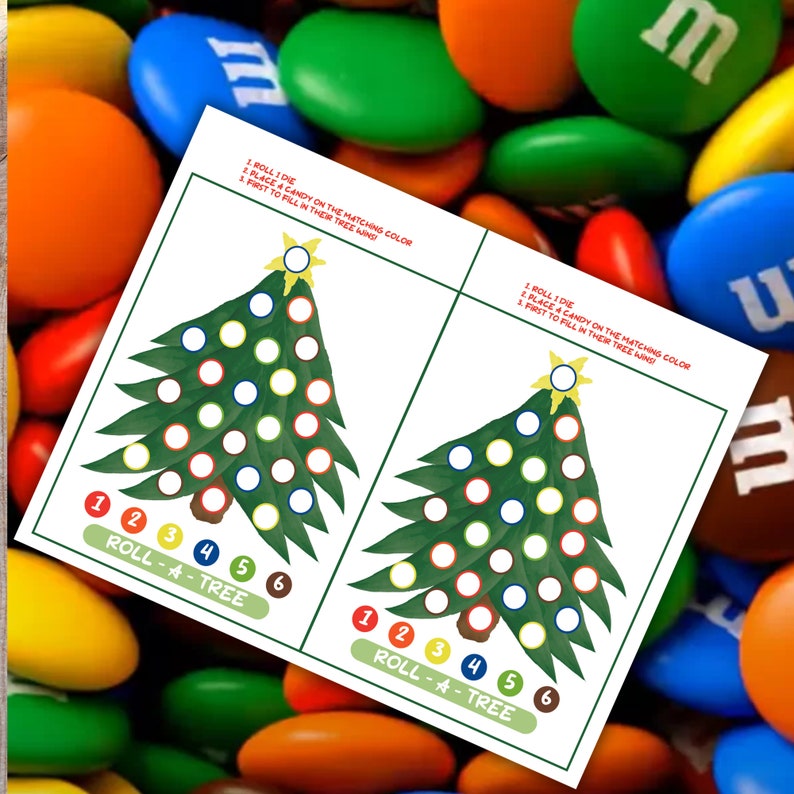 Roll A Santa Kids Game, Letter Santa Christmas Dice Game, Tree Family ...