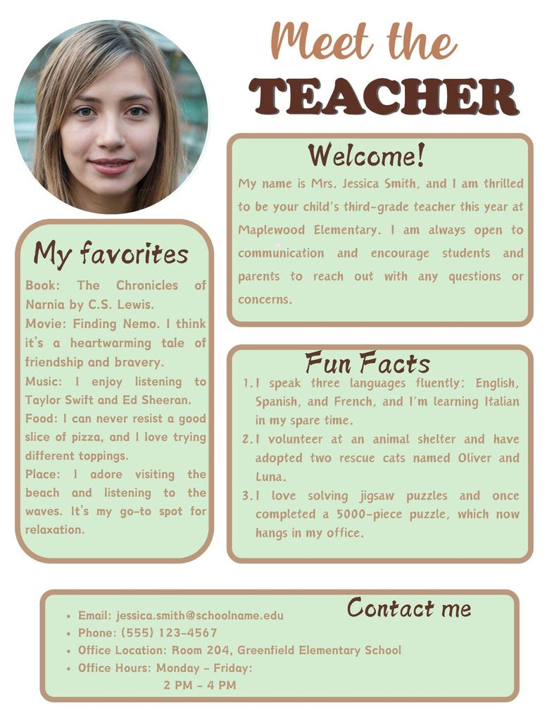 Meet the Teacher Editable Template, Back to School Flyer (digital ...