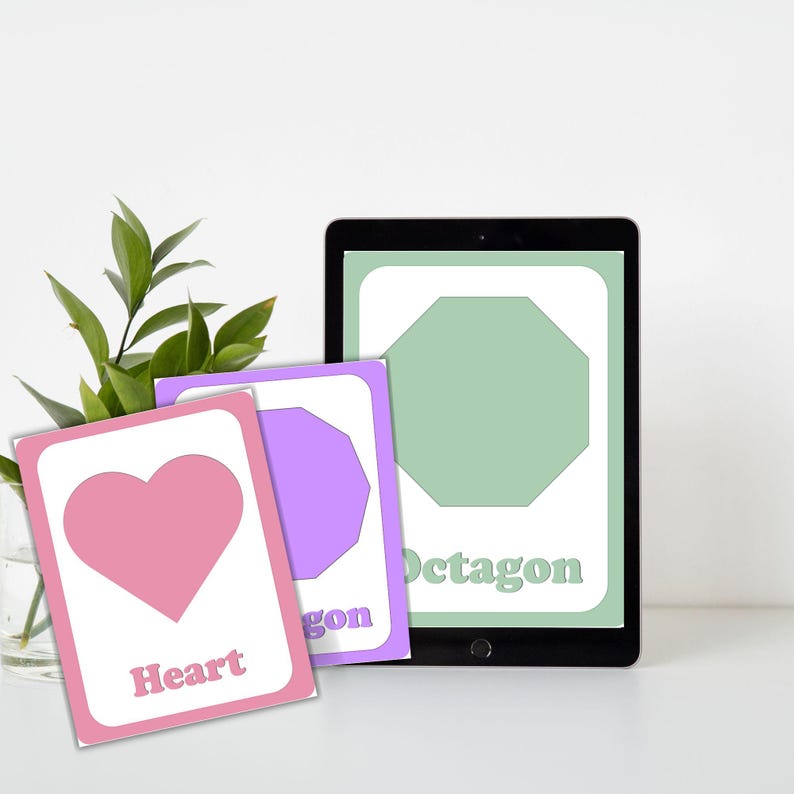 2D Shapes Posters Set for the Classroom Flashcards Kindergarten Decor ...