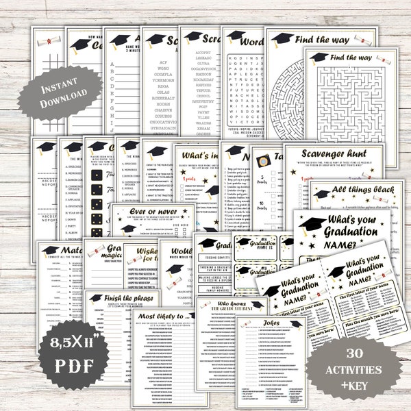 Graduation Games - Etsy