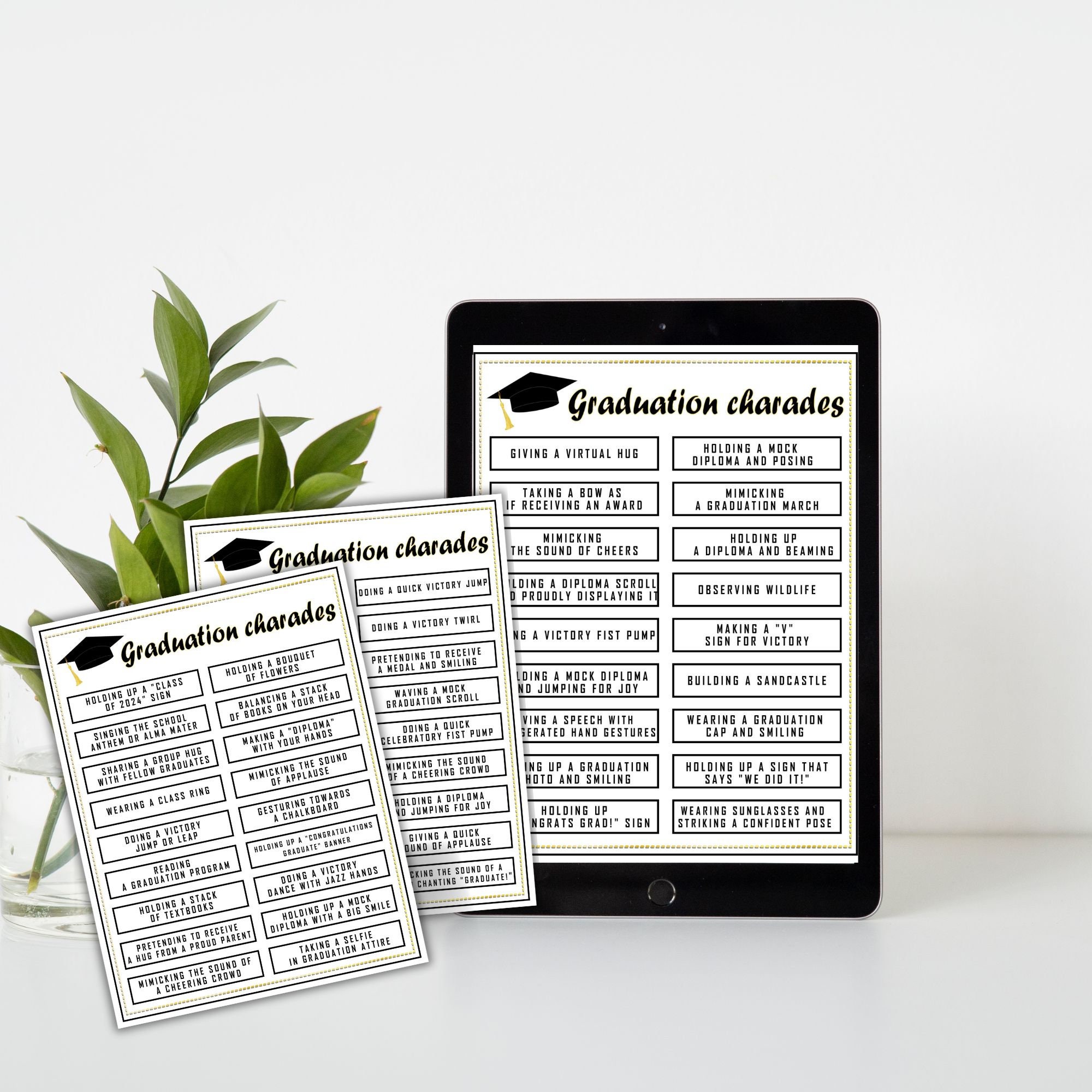 Graduation Charades Game 2024, End of Year Party College School ...