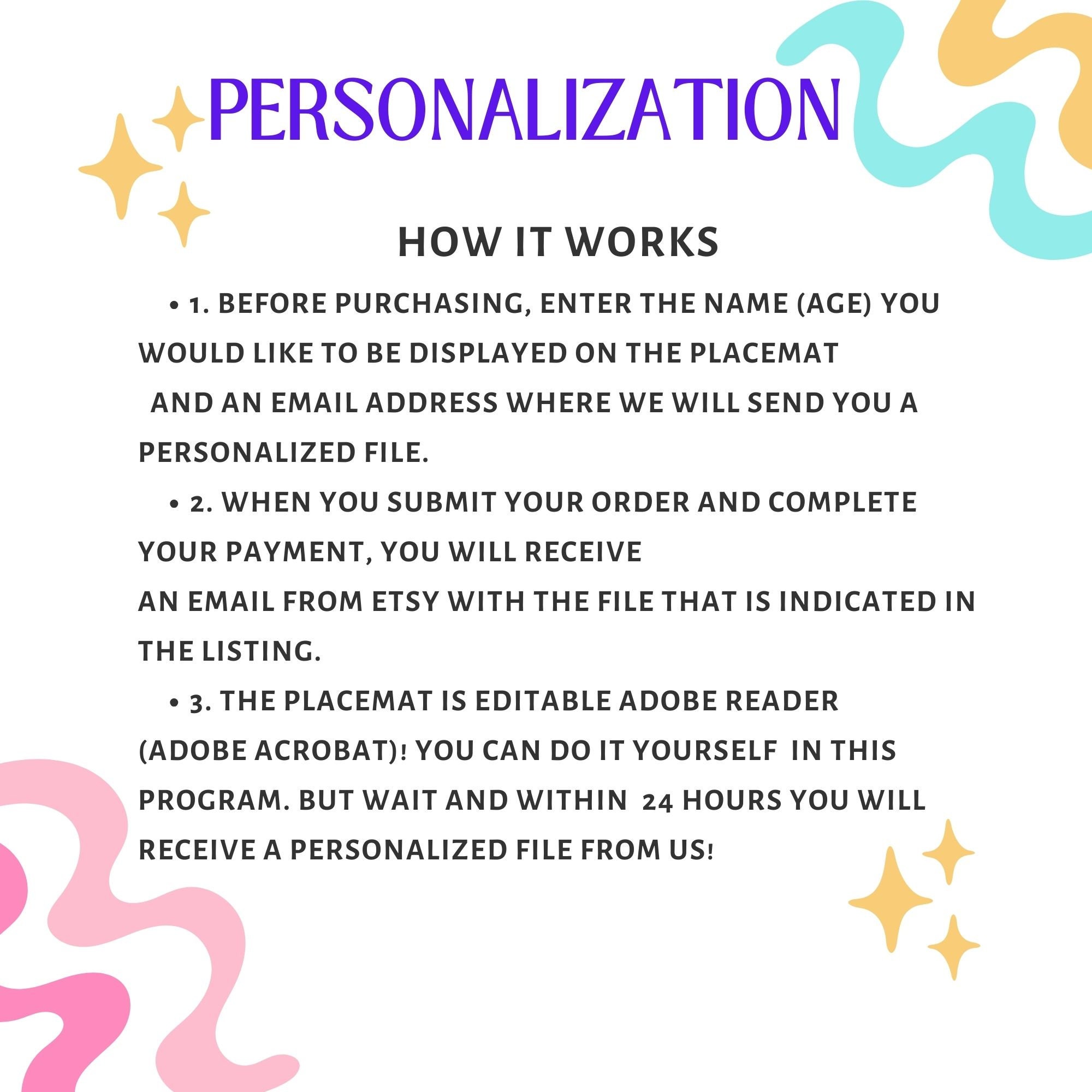 Strawberry Personalized Birthday Party Placemat, First Birthday Party ...