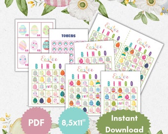 100 Bingo Cards Game Easter Party Family Game Kid's Activities Spring ...