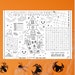 Haunted House Halloween Activity Sheet Placemats, Activity Book Kids ...