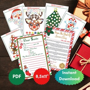 Roll A Santa Kids Game, Letter Santa Christmas Dice Game, Tree Family ...