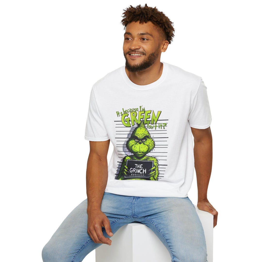 Funny Grinch Mugshot T-shirt Whoville Police Christmas Humor - Etsy