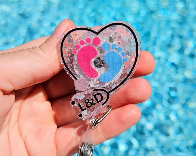 Labor and Delivery Badge Reel Nurse L&D Badge Holder Obgyn Badge Ob ...