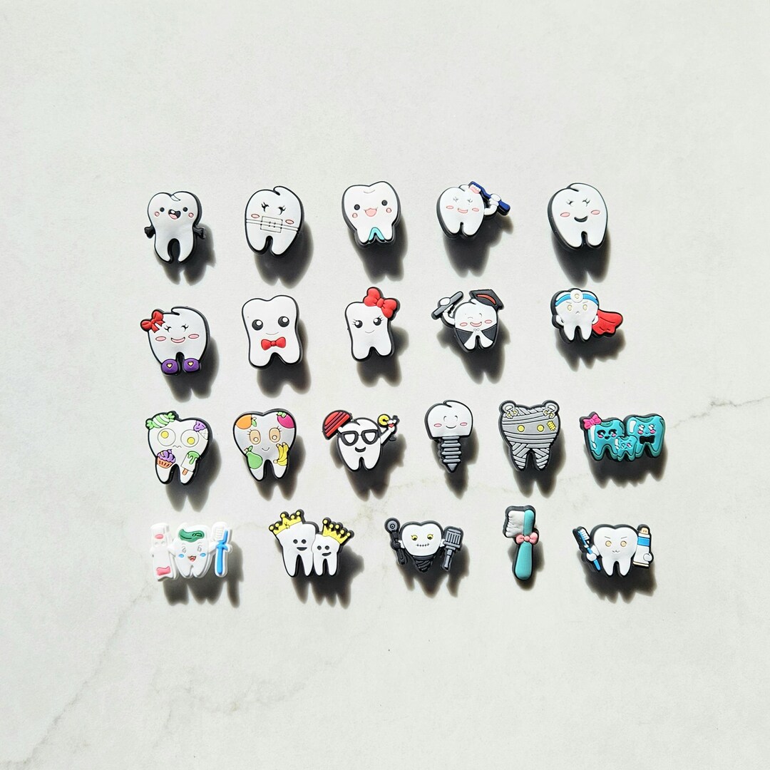 Tooth Charm Shoe Dental Croc Accessories Dental Bogg Bag Charm Teeth ...