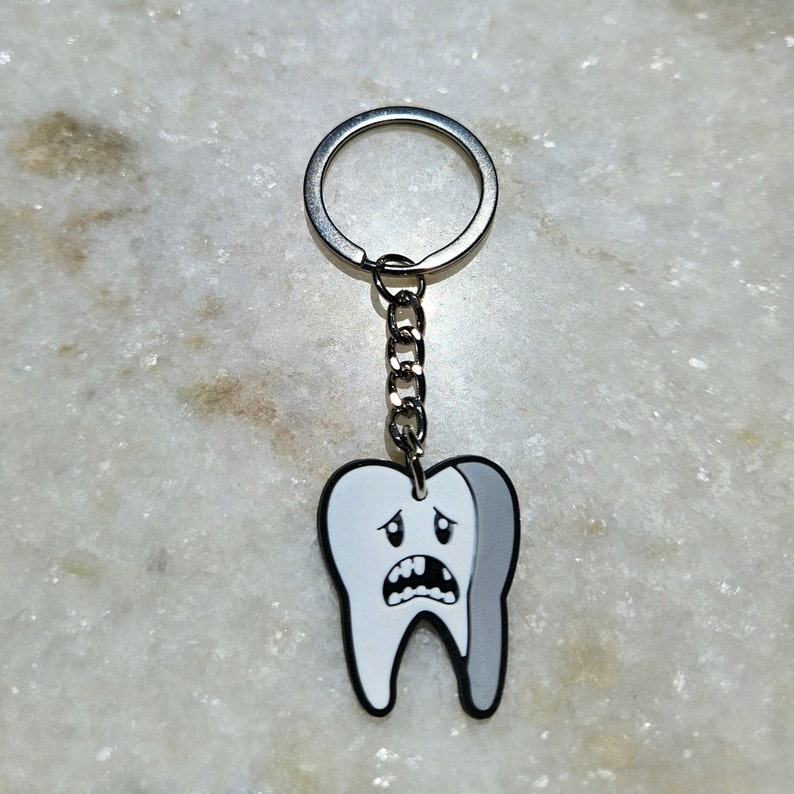 Tooth Keychain Dental Keychain Favor Dental Assistant Gift Dentist Key ...