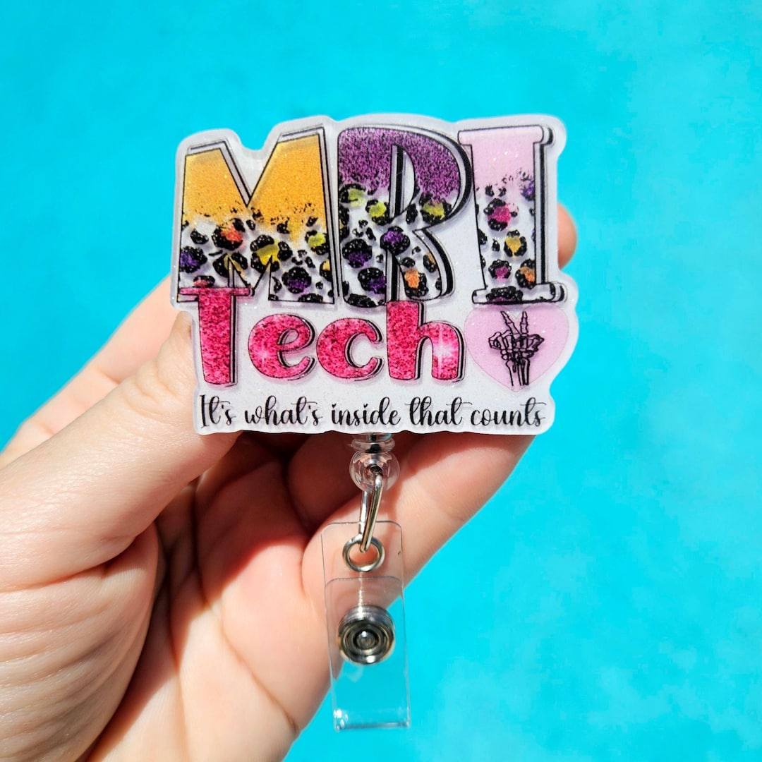 MRI Tech Bage Reel MRI Technologist Gift Uniform Accessories Lanyard CT ...