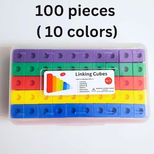 Math Games for Kids Counting Blocks Stem Toys Linking Cubes Learning ...