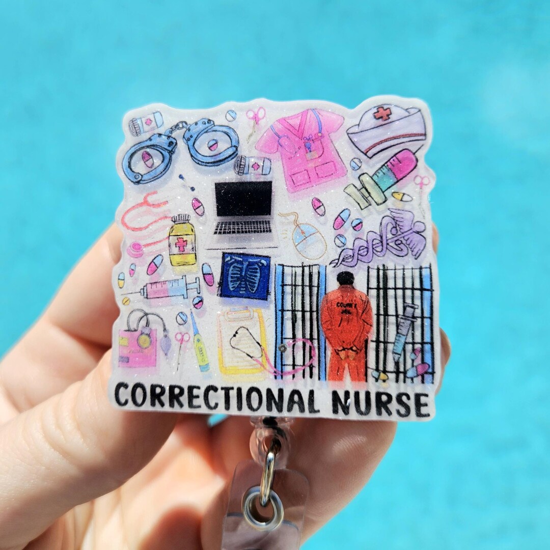 Correctional Nurse Badge Reel Prison Nurse Lanyard Jail Nurse Badge ...