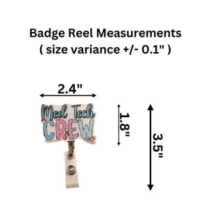 Med Tech Badge Reel Lab Tech Badge Holder Medtech Gift Medication Aide ...