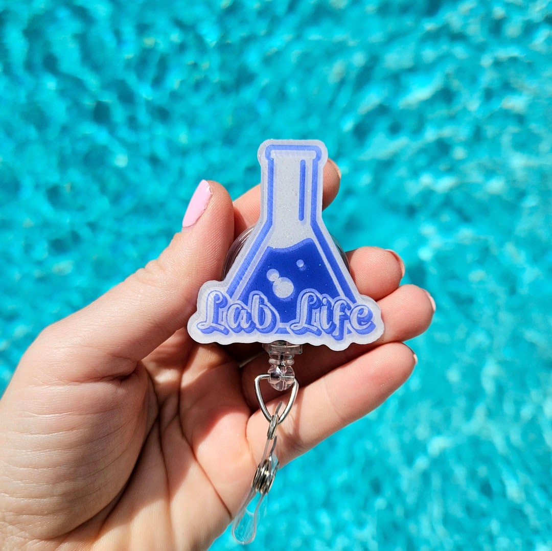 Laboratory Badge Reel Lab Badge Scientist Id Holder Science Lab Life ...