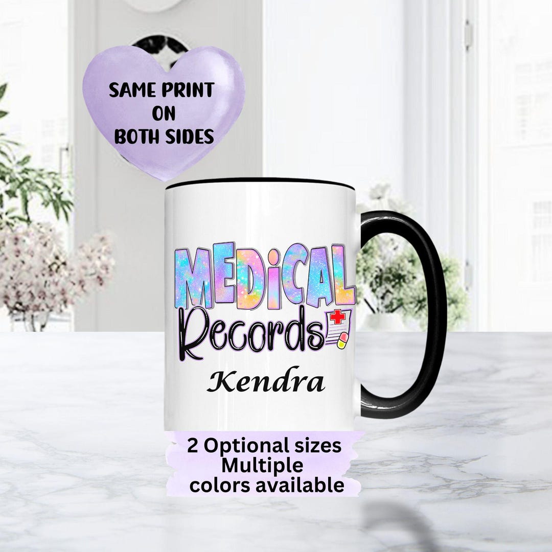 Medical Records Personalized Mug Nurse Medical Receptionist Gift ...