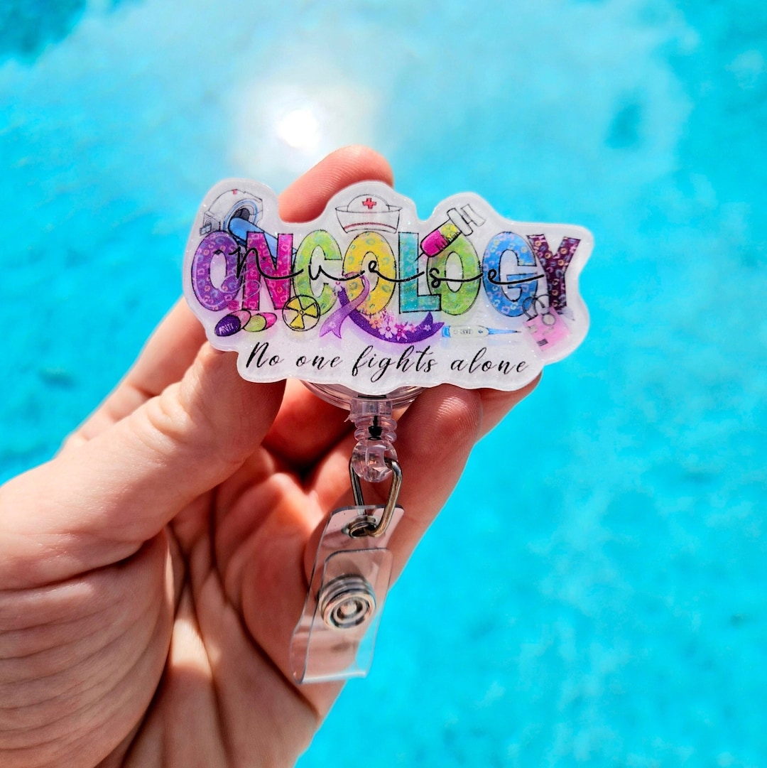 Oncology Badge Reel Oncology Nurse Cancer Chemo Badge Holder Radiation ...