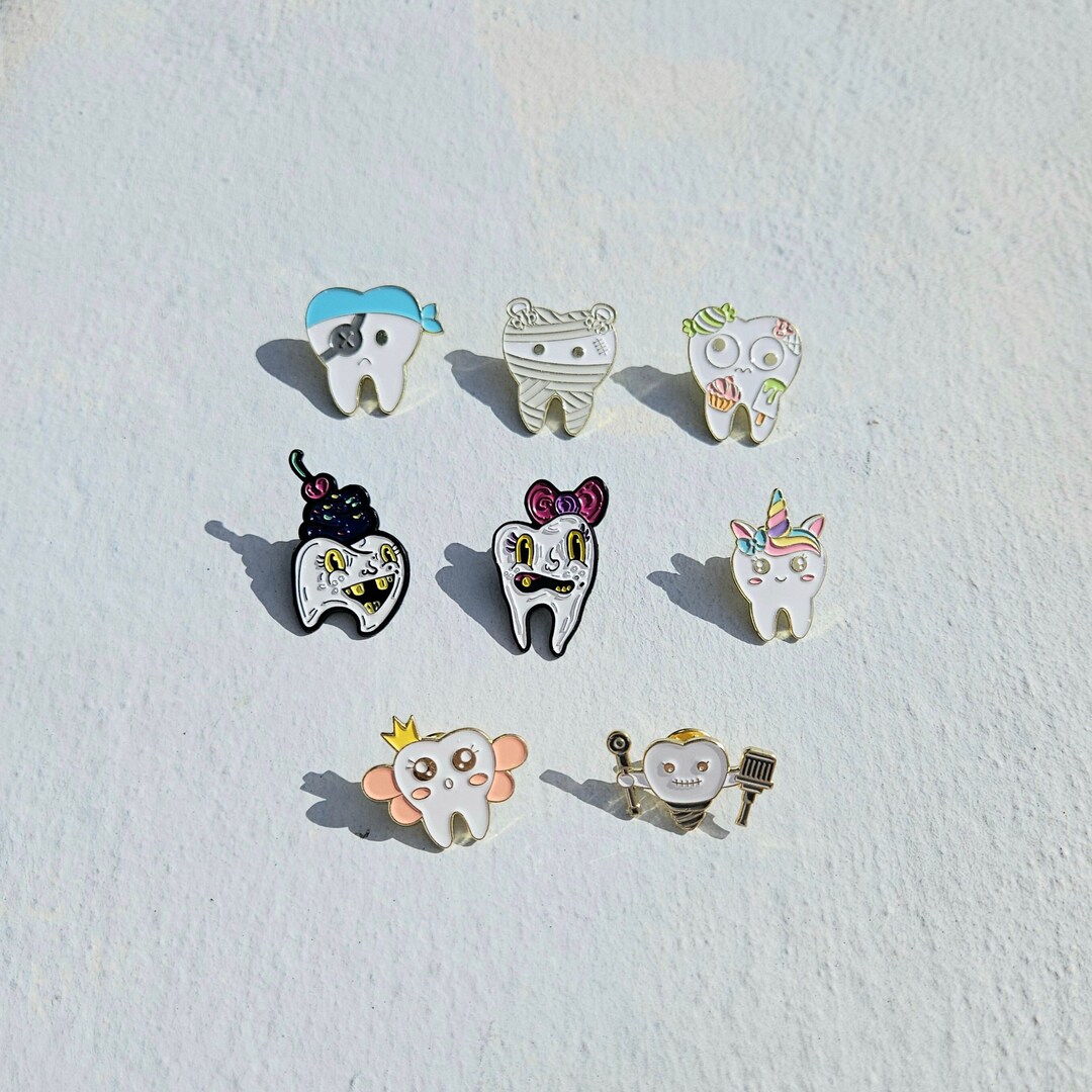 Dental Pin Tooth Pin Dental Hygiene Gift Teeth Pin Dental School Pin ...
