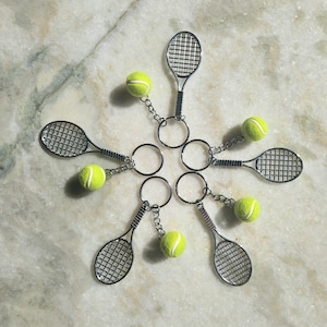 Tennis Gift Keychain Personalized Tennis Team Trinket Custom Tennis ...