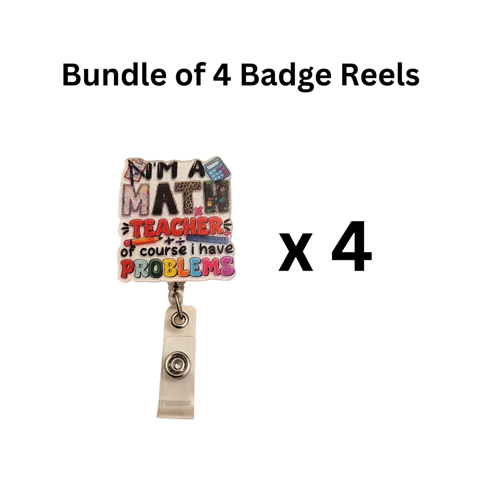 Math Teacher Badge Reel Mathematics Teacher Gift for New Teacher ...