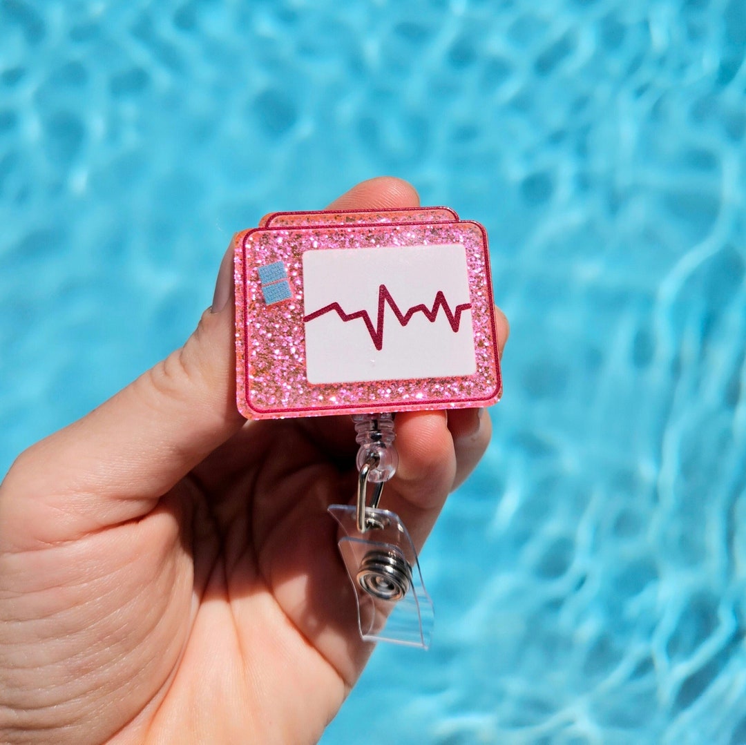 Cardiac Badge Reel EKG Badge Holder Cardiology Badge Gift Telemetry ...