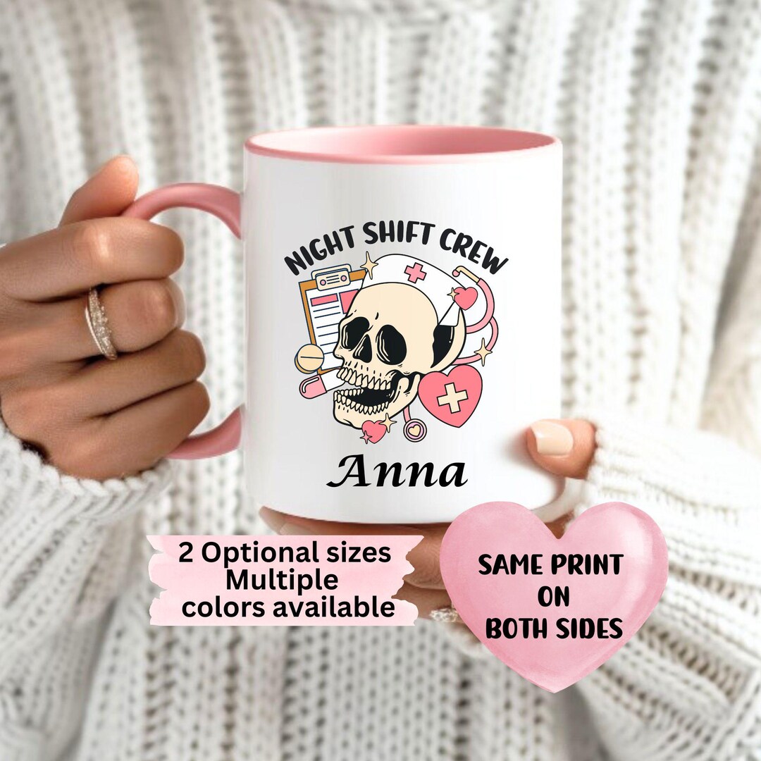 Night Shift Nurse Personalized Mug Nurse Essential Custom Name Gift New ...