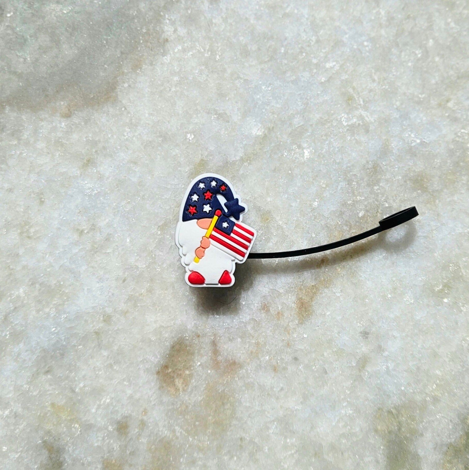 Straw Topper Tumbler USA Flag America Straw Cover Red White Blue Straw ...