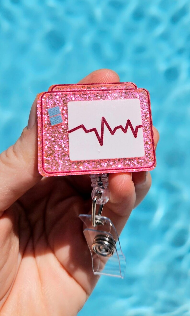 Cardiac Nursing Badge Reel EKG Nursing Badge Holder - Etsy