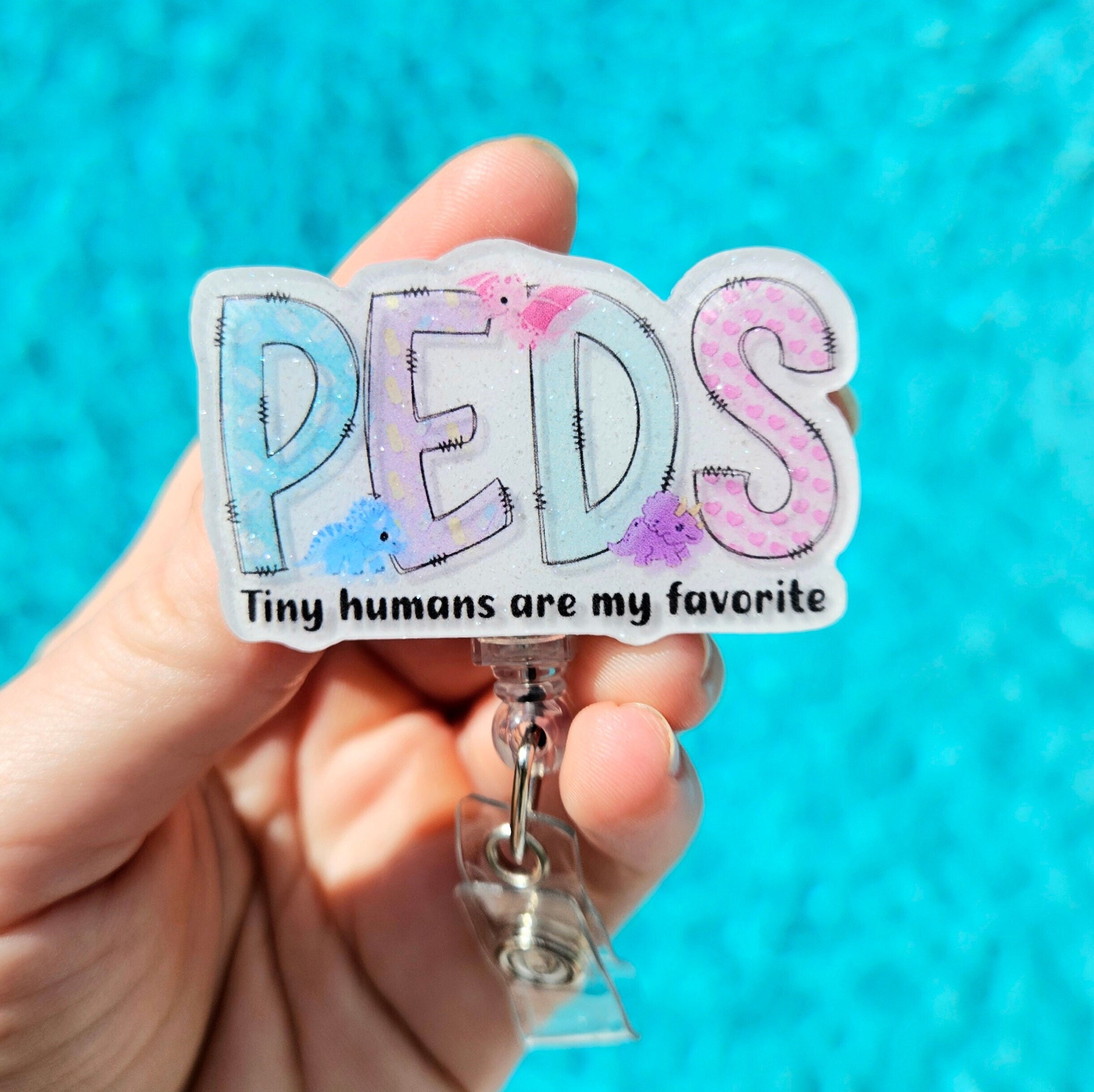 Pediatric Badge Reel Peds Badge Gift Picu Nurse Week Gift Accessories ...