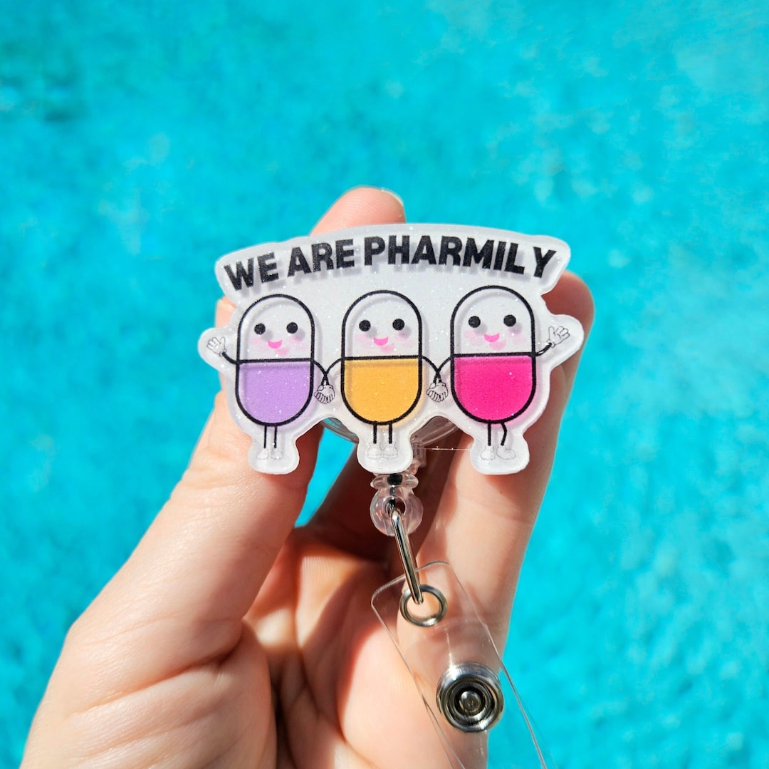 Pharmacy Badge Reel Pharmacy Tech Gift Pill Badge Holder Pharmacist ...