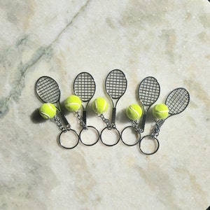 Tennis Gift Keychain Personalized Tennis Team Trinket Custom Tennis ...