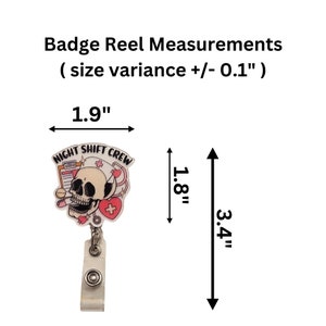 Night Shift Nurse Badge Reel Sarcastic Nurse Id Badge Holder RN Cute ...