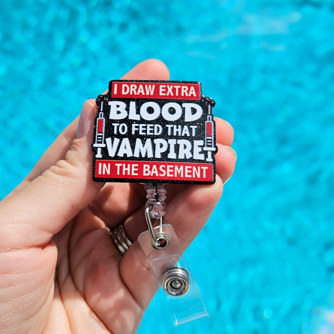 Phlebotomy Badge Reel Lab Phlebotomist Badge Holder Lab Tech Lanyard ...