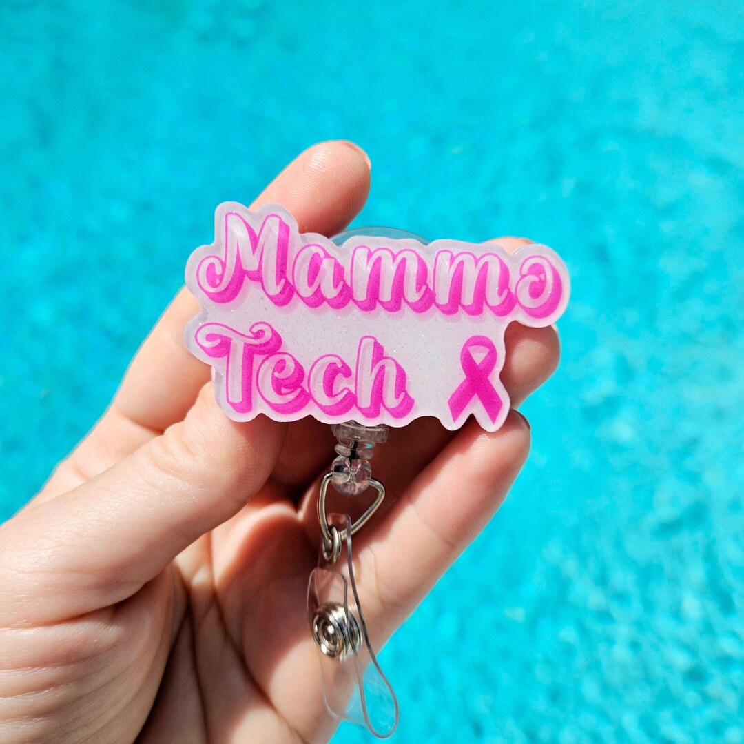 Mammo Badge Reel Mammogram Badge Holder Mammo Tech Ultrasound Id Badge ...