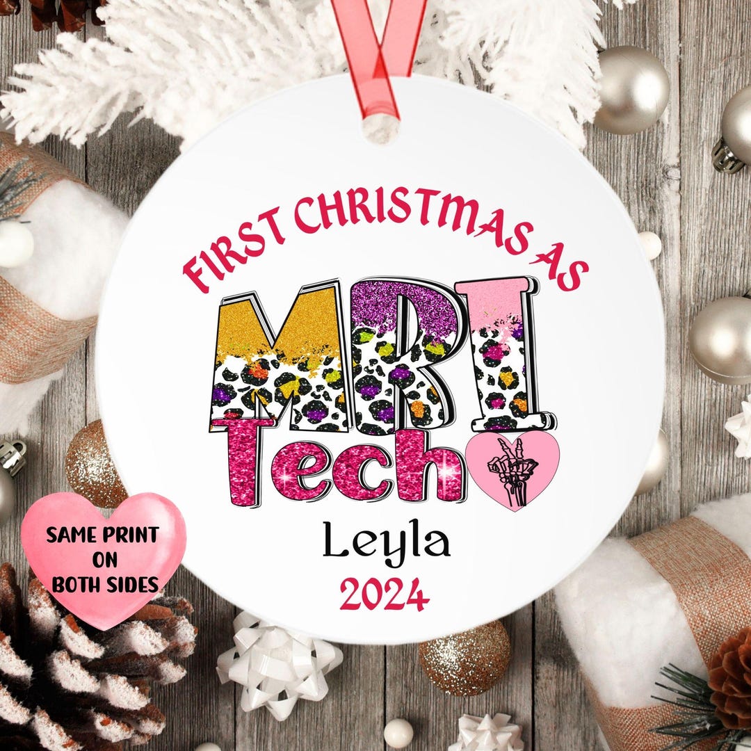 MRI Tech Christmas Ornament Imaging Technologist Gift Custom Name ...