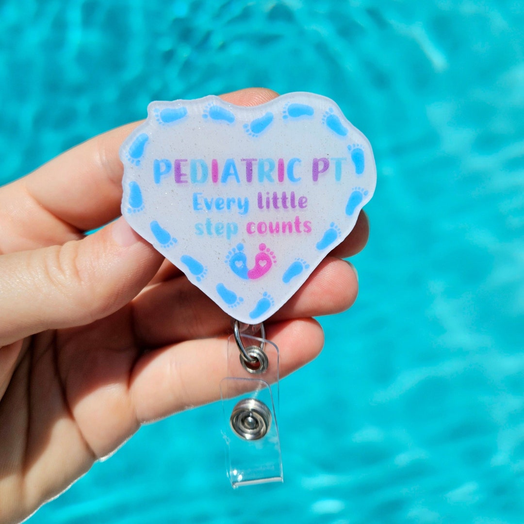 Pediatric Physical Therapy Badge Reel Peds PT Lanyard Neonatal Children ...