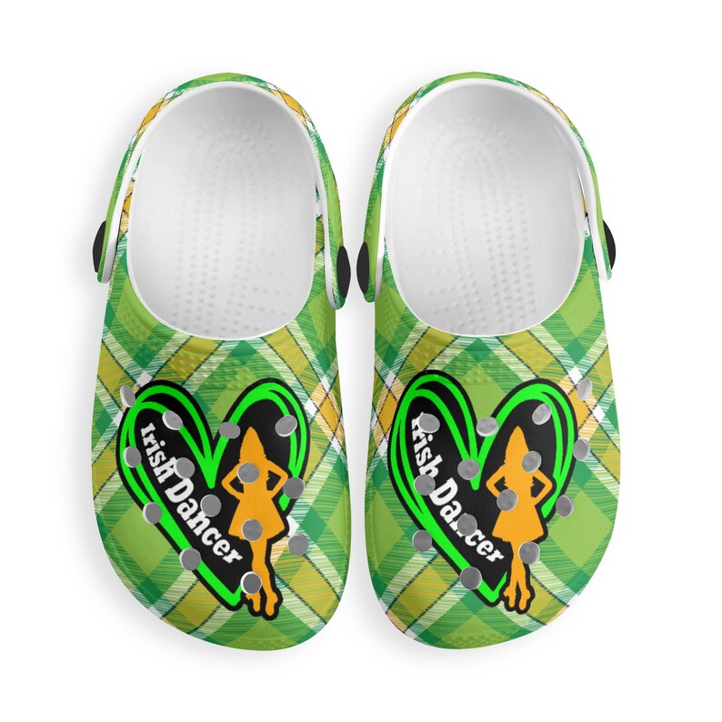 Irish Dancer Classic Clogs Green Tartan Clogs Irish Clogs Irish Dancing ...