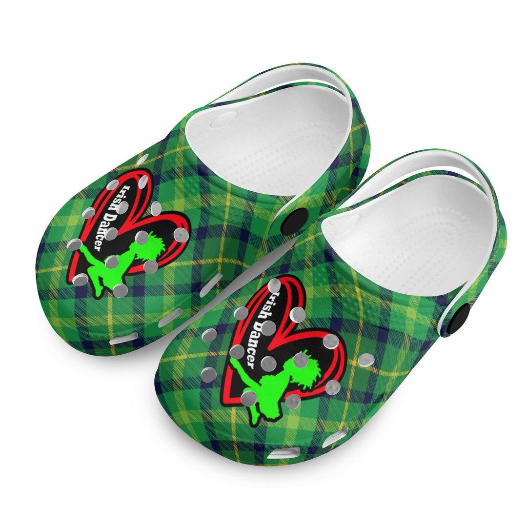 Irish Dancer Classic Clogs Green Tartan Clogs Irish Clogs Irish Dancing ...