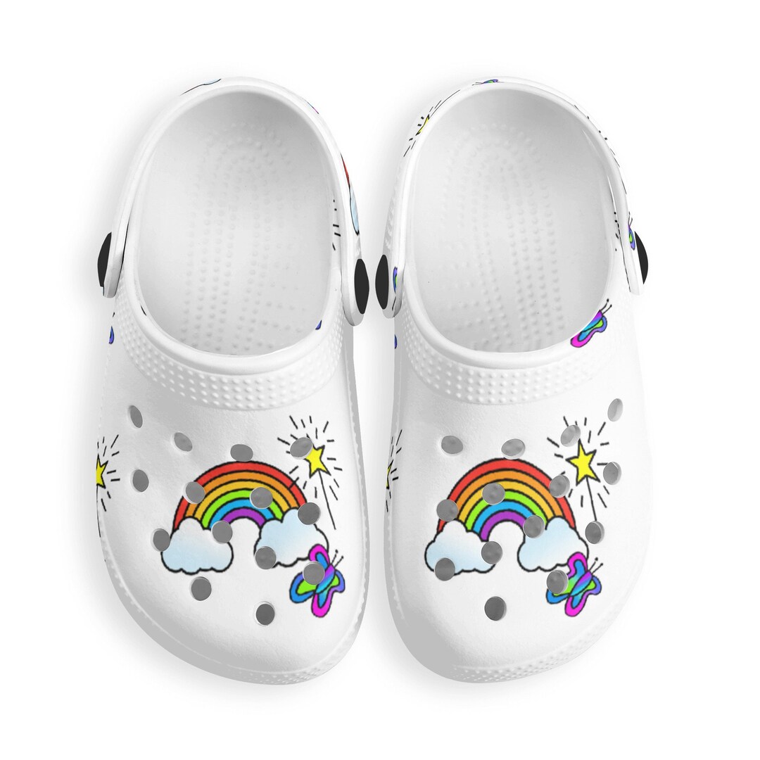 Kids Classic Clogs With Rainbow Design for Kids Unisex - Etsy