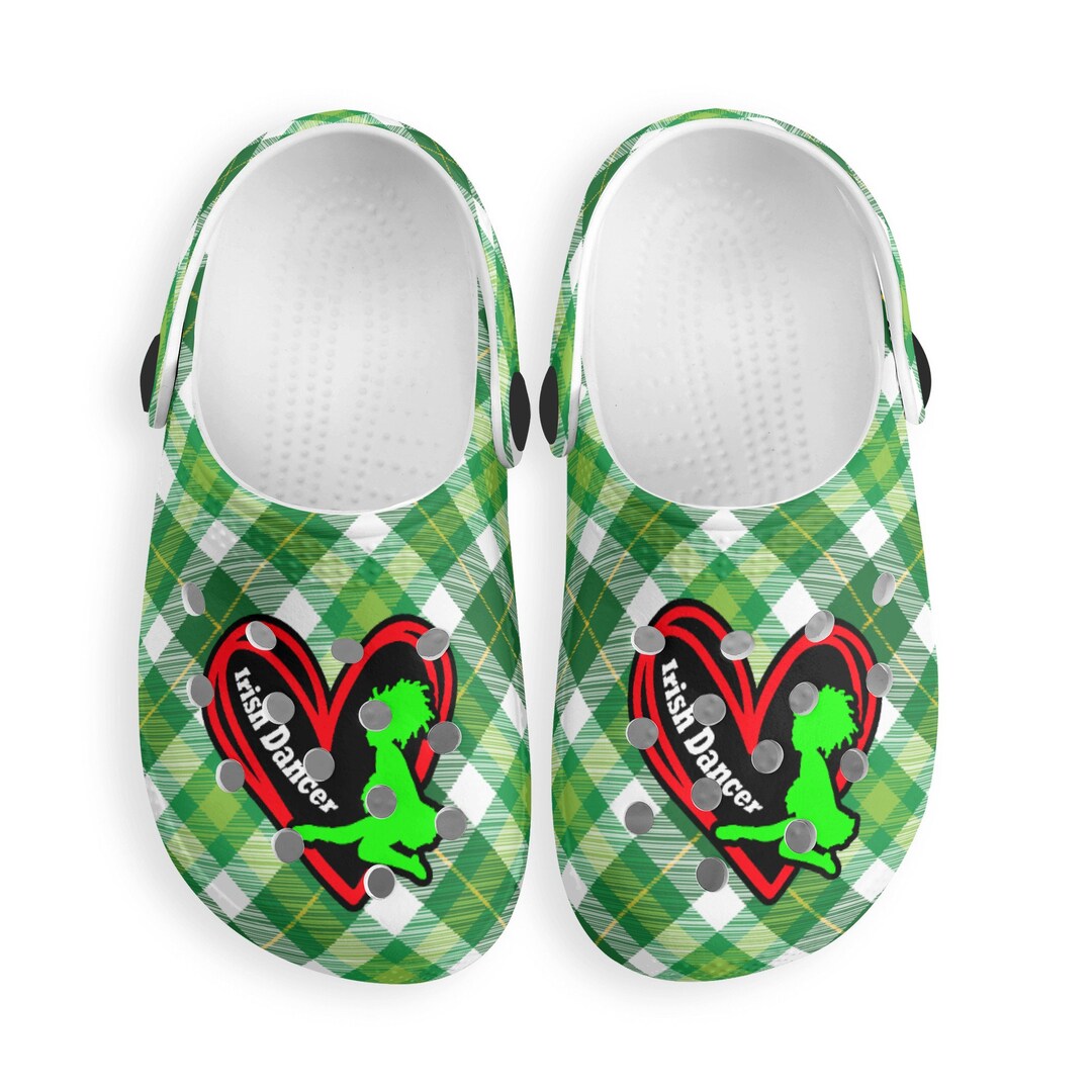 Irish Dancer Classic Clogs Green Tartan Clogs Irish Clogs Irish Dancing ...