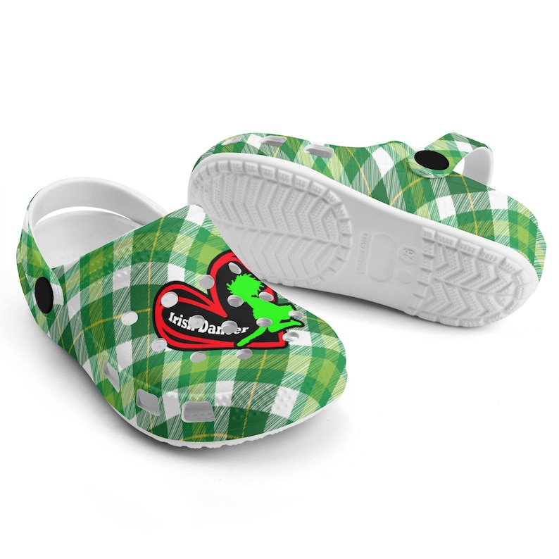 Irish Dancer Classic Clogs Green Tartan Clogs Irish Clogs Irish Dancing ...