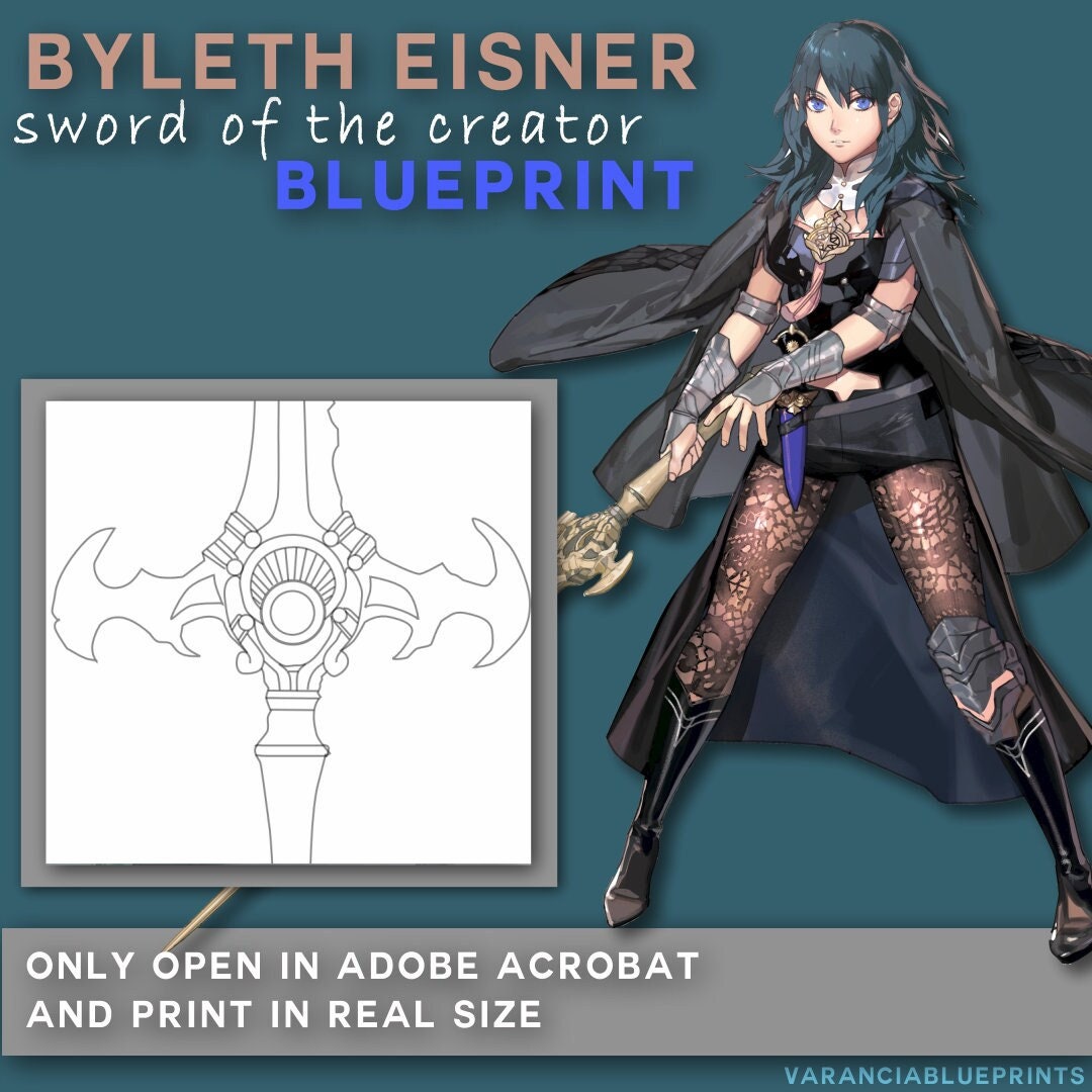 Byleth Sword of the Creator Blueprint - Etsy